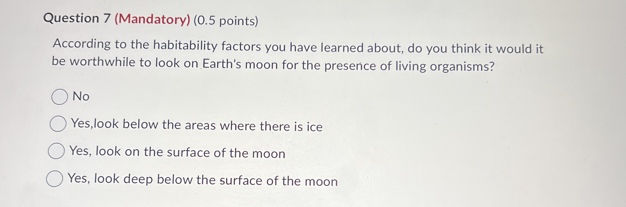 Solved Question 7 (Mandatory) ( 0.5 ﻿points)According to the | Chegg.com