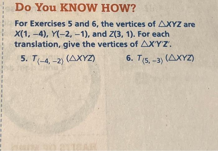 Solved Do You KNOW HOW? For Exercises 5 and 6, the vertices | Chegg.com