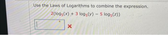 Solved Use the Laws of Logarithms to expand the expression. | Chegg.com