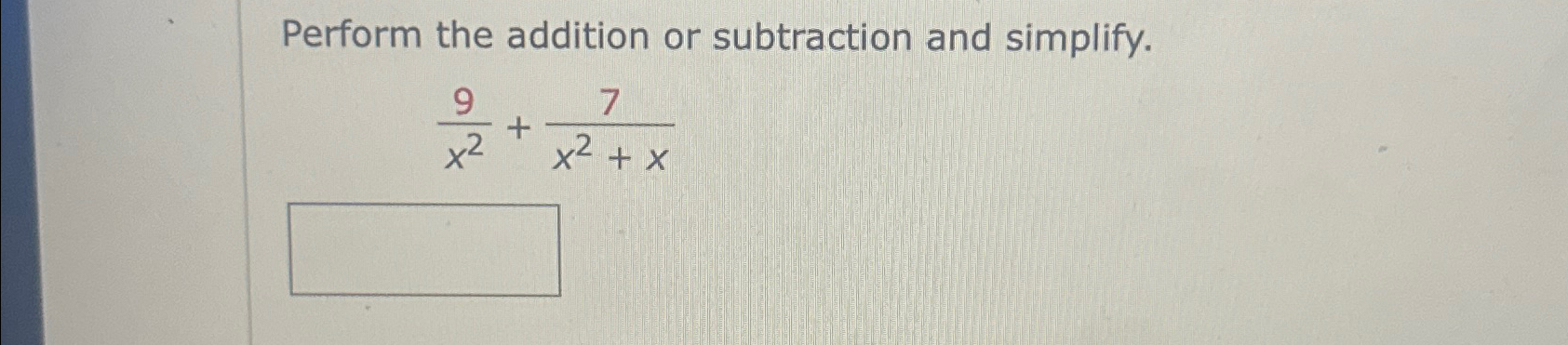 Solved Perform the addition or subtraction and | Chegg.com
