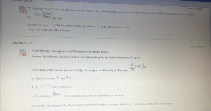 Solved sin(310 (1) )−{lnncosn} diviriod Reapanse feedtack t | Chegg.com