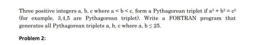 Solved Three positive integers a, b, c where a
