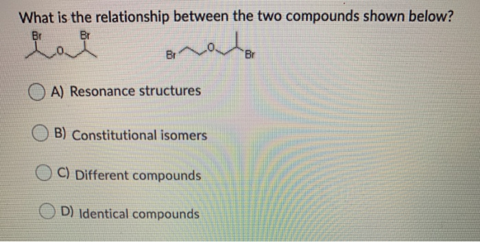 Solved What is the relationship between the two compounds | Chegg.com