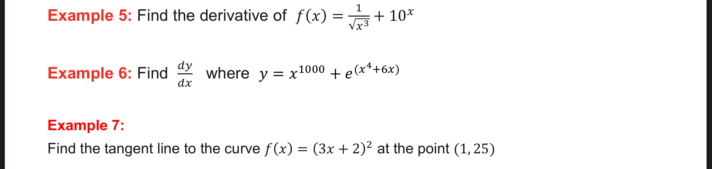 Solved Example 5: Find the derivative of | Chegg.com