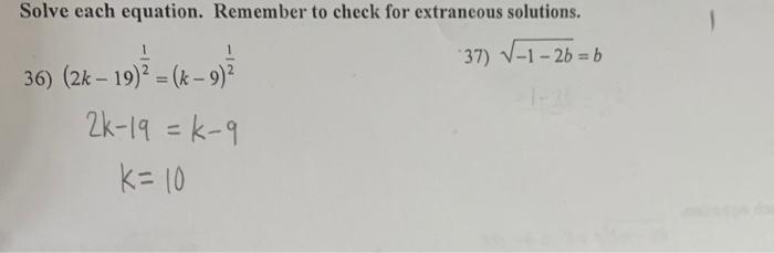 Solved Solve each equation. Remember to check for extraneous | Chegg.com