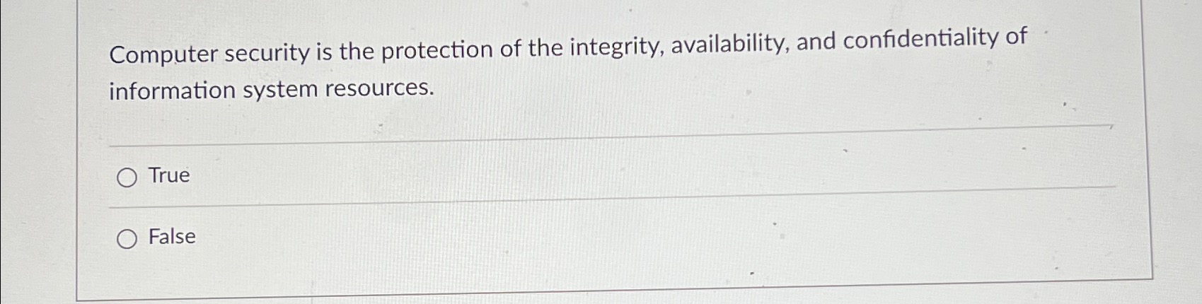 Solved Computer security is the protection of the integrity, | Chegg.com