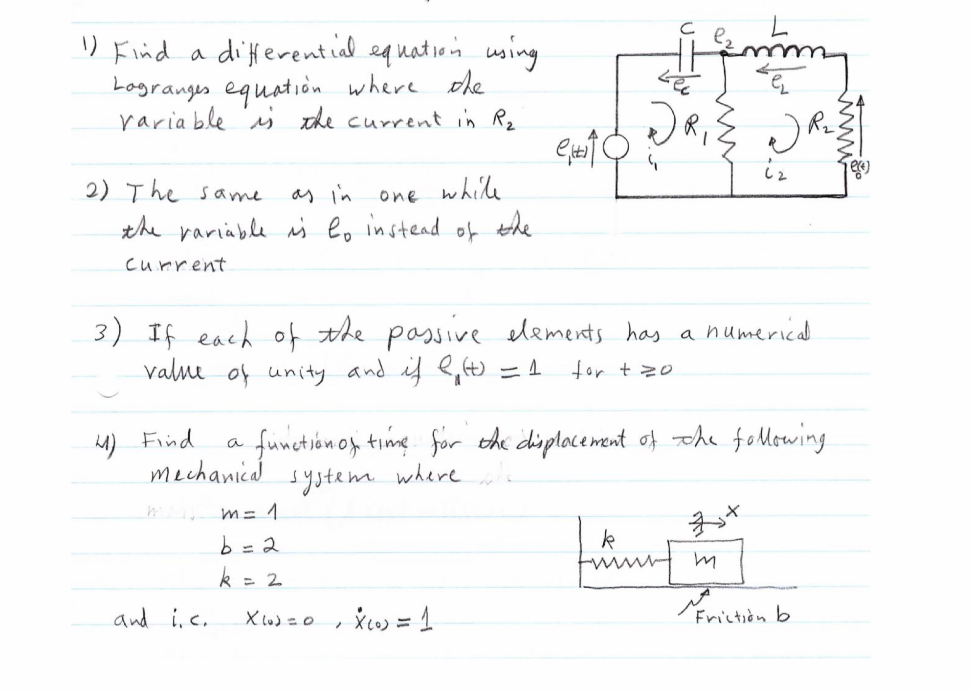 Solved Find a differential equation usingLogranges equation | Chegg.com