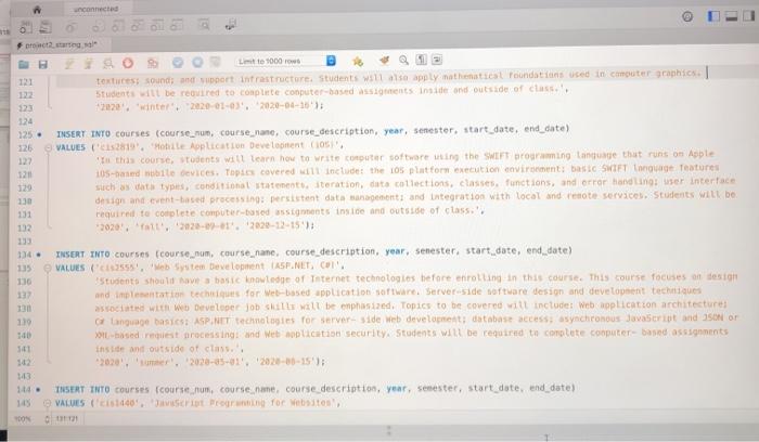 Solved Task Become comfortable with SQL. Must write SQL to | Chegg.com