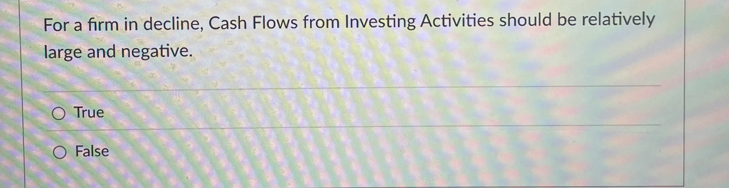 Solved For a firm in decline, Cash Flows from Investing | Chegg.com