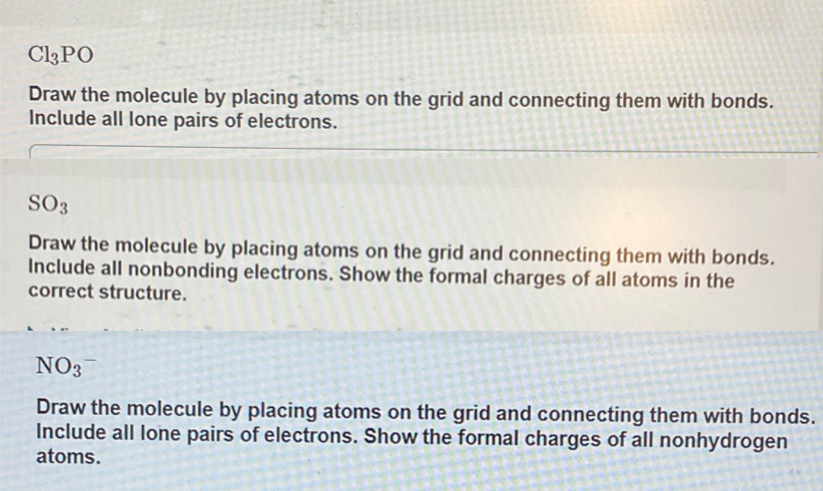 Solved Cl3PODraw the molecule by placing atoms on the grid | Chegg.com