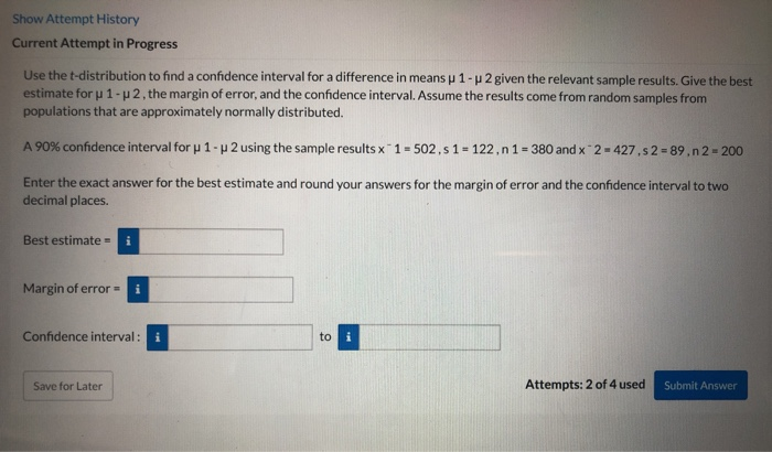 Solved Show Attempt History Current Attempt in Progress Use | Chegg.com