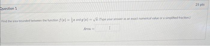 Solved Find the area bounded between the function f(x)=21x | Chegg.com