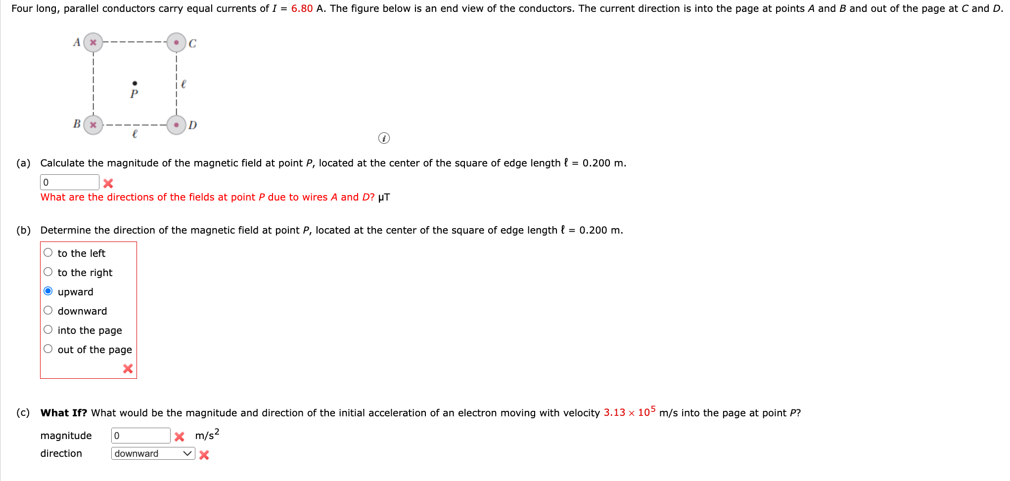 Solved (a) ﻿Calculate the magnitude of ﻿the magnetic field | Chegg.com