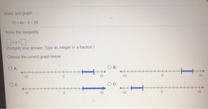 Solved Solve and graph 12 s 4X-8