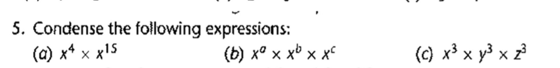 Solved Condense the following | Chegg.com