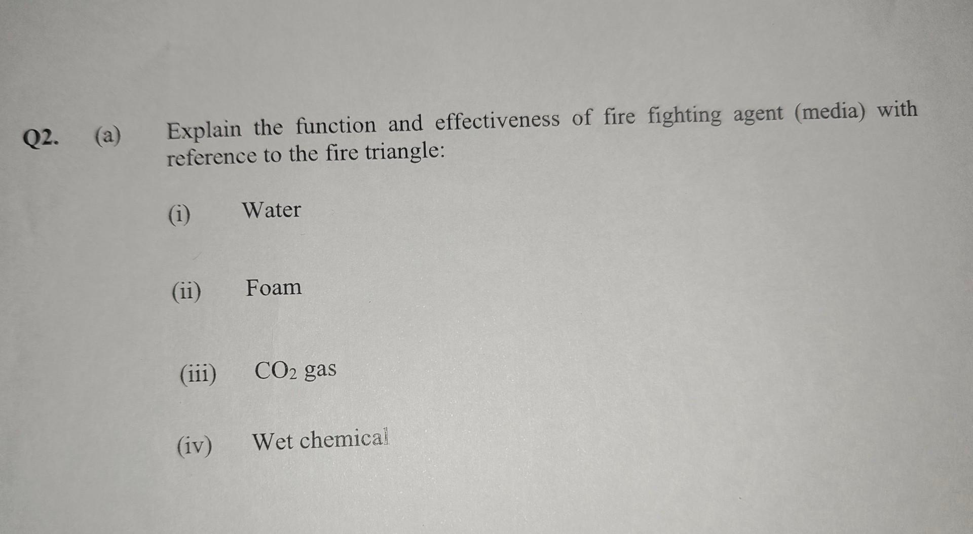 Solved 2. (a) Explain the function and effectiveness of fire | Chegg.com