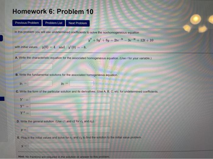 Solved Homework 6 Problem 10 Previous Problem Problem List 9929
