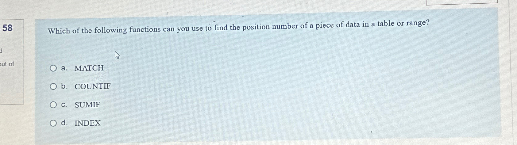 Solved 58 ﻿Which of the following functions can you use to | Chegg.com
