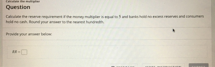 Solved Calculate the multiplier Question Calculate the | Chegg.com