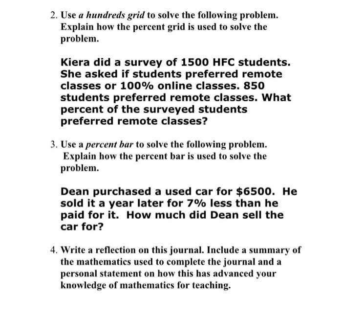 Solved 2. Use a hundreds grid to solve the following | Chegg.com
