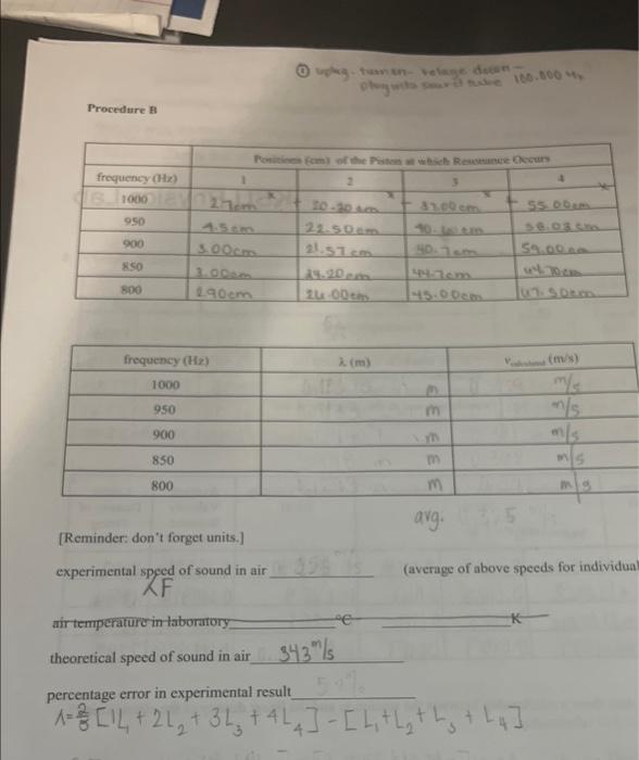 Solved Procedure A arg. [Reminder: don't forget units.] | Chegg.com