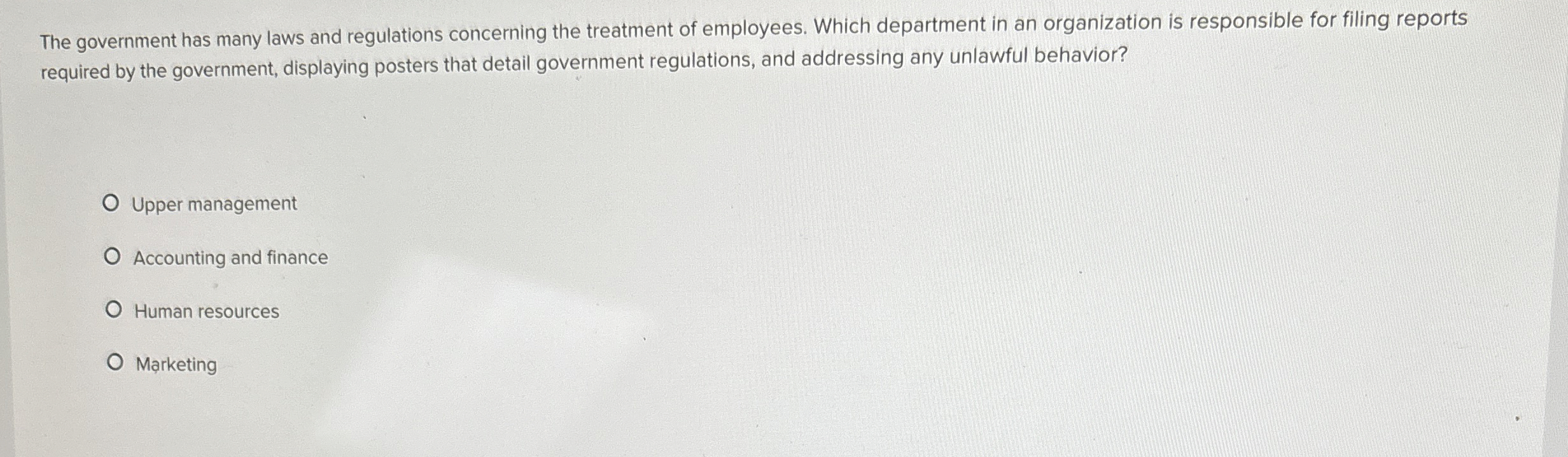 Solved The government has many laws and regulations | Chegg.com