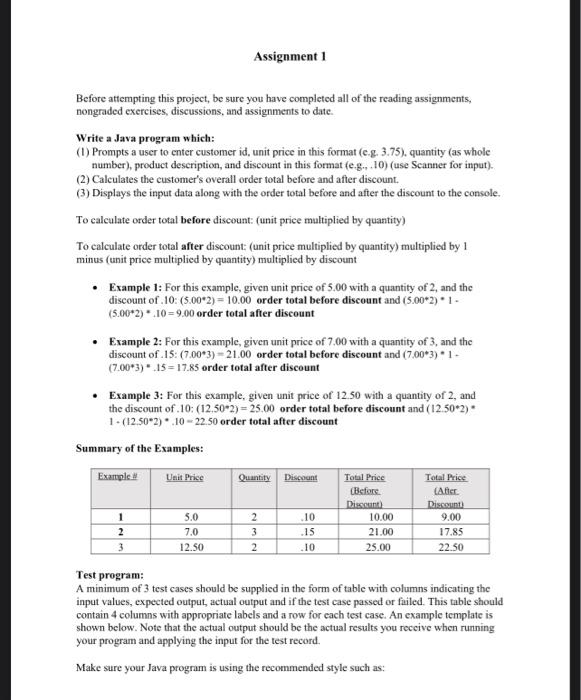 Solved Assignment 1 Before attempting this project, be sure | Chegg.com