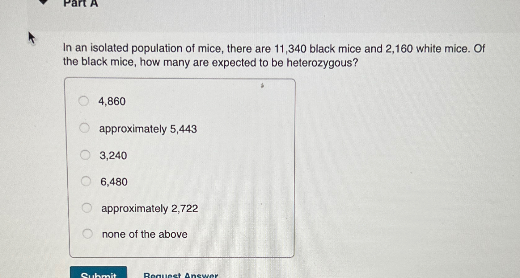 Solved In an isolated population of mice, there are 11,340 | Chegg.com