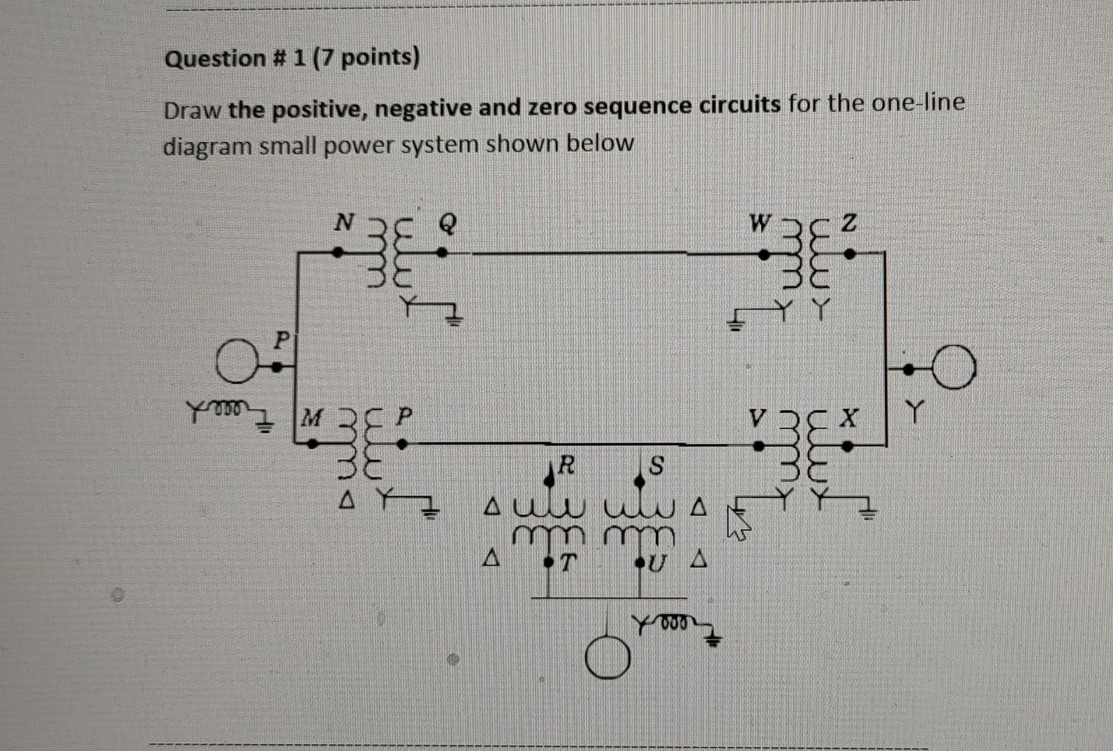 Solved Draw the positive, negative and zero sequence | Chegg.com