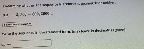 Solved Determine whether the sequence is arithmetic, | Chegg.com