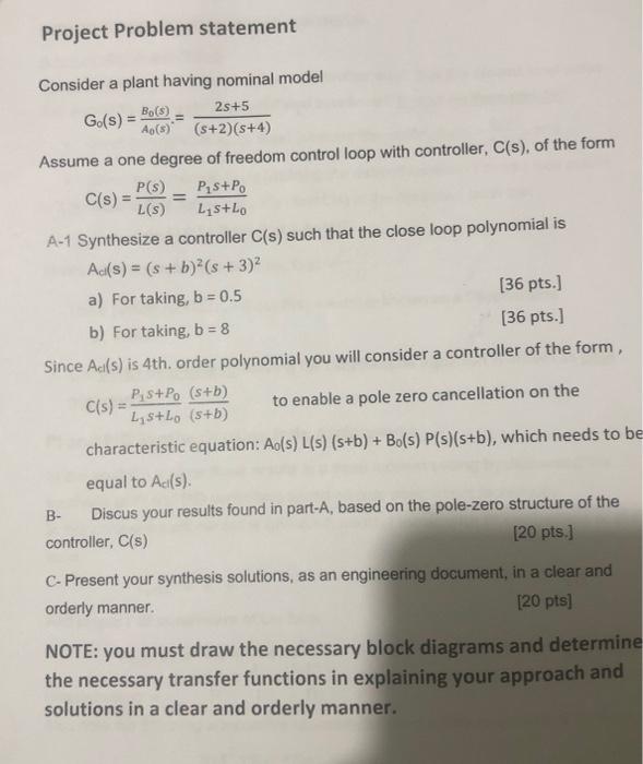Solved Project Problem statement Consider a plant having | Chegg.com