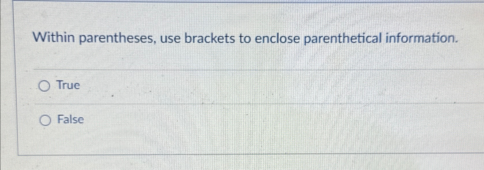Within parentheses, use brackets to enclose | Chegg.com