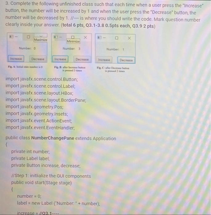 Solved 3. Complete the following unfinished class such that | Chegg.com