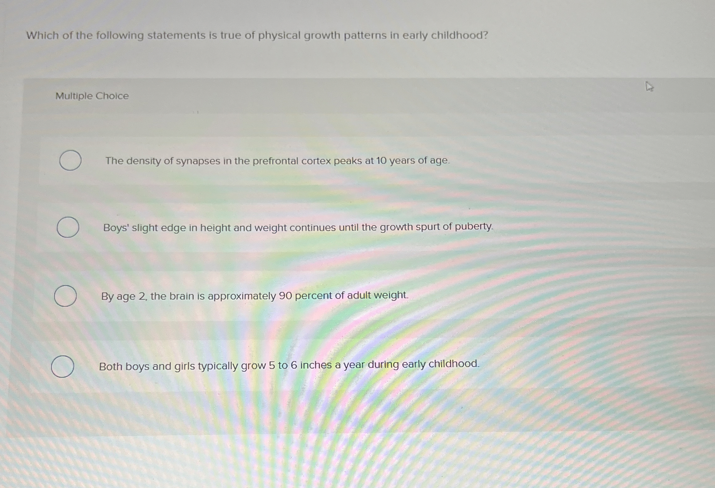 Solved Which of the following statements is true of physical | Chegg.com