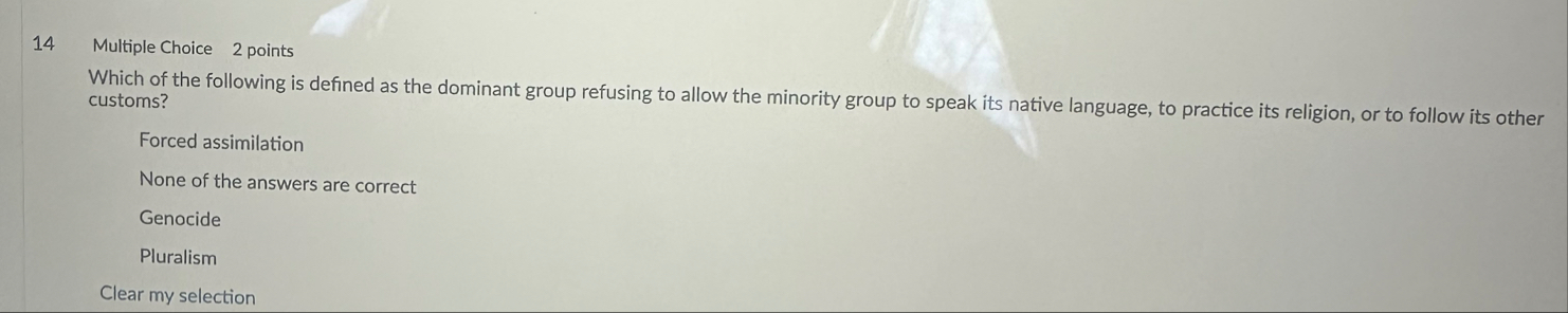 Solved 14 ﻿Multiple Choice 2 ﻿pointsWhich of the following | Chegg.com