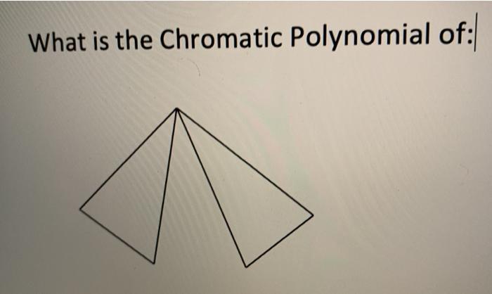 Solved What is the Chromatic Polynomial of: | Chegg.com
