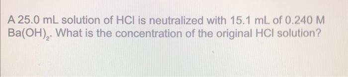 Solved A 30.0 mL solution of LiOH is neutralized with 22.8 | Chegg.com