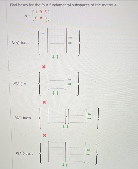 Solved Find bases for the four fundamental subspaces of the | Chegg.com