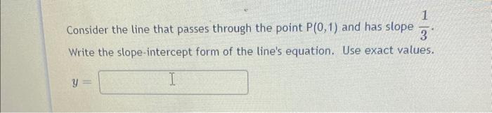Solved Consider the line that passes through the point | Chegg.com