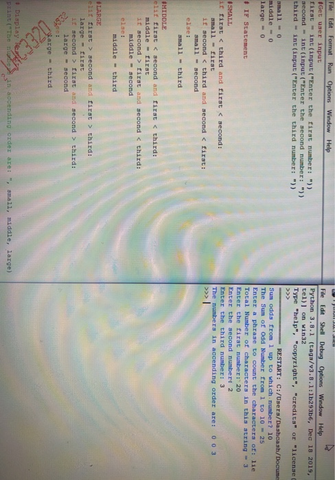 Solved File Edit Format Run Options Window Help Get user | Chegg.com