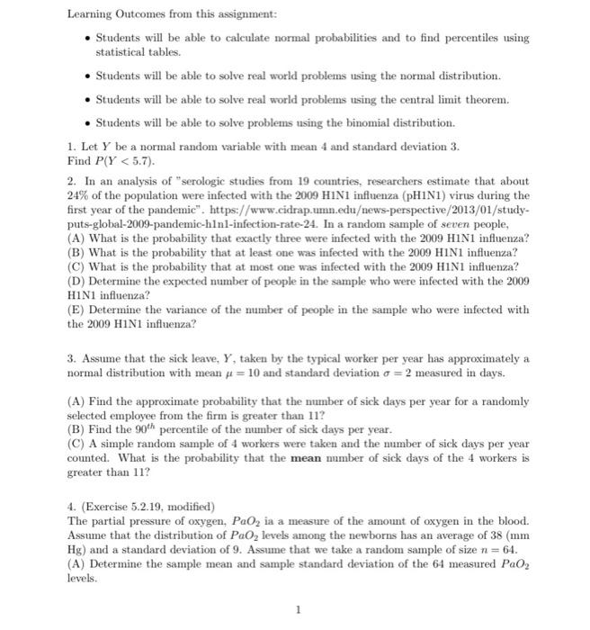 Solved Learning Outcomes from this assignment: Students will | Chegg.com