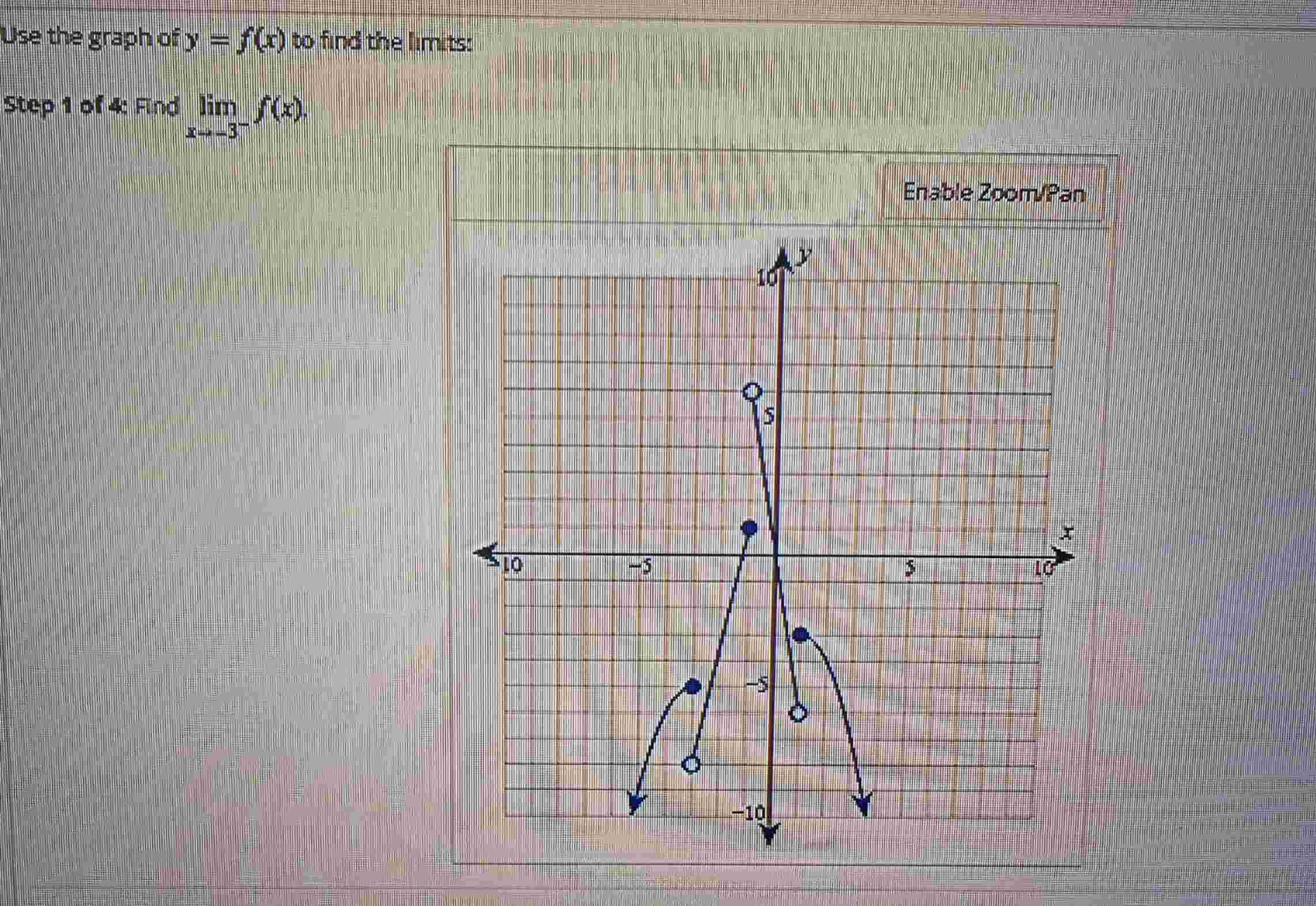 Solved Use the graph of y=f(x) ﻿to find the limits:Step 1 | Chegg.com