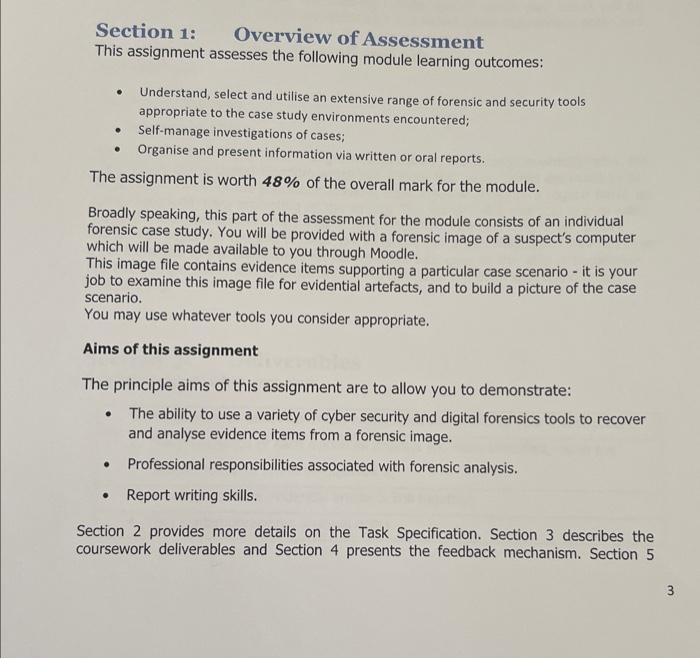 Solved Section 1: Overview of Assessment This assignment | Chegg.com
