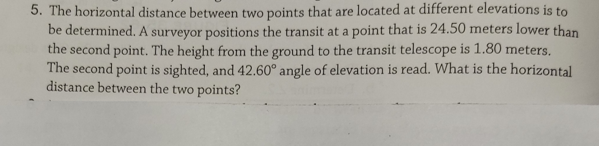 Solved The horizontal distance between two points that are | Chegg.com