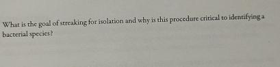 Solved What is the goal of screaking for isolation and why | Chegg.com