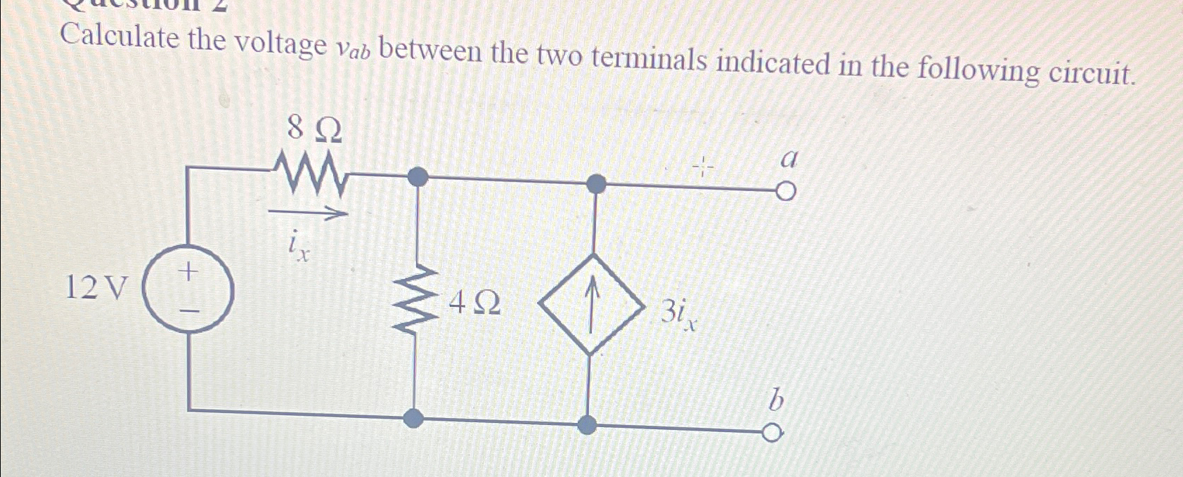 Solved Calculate the voltage vab ﻿between the two terminals | Chegg.com
