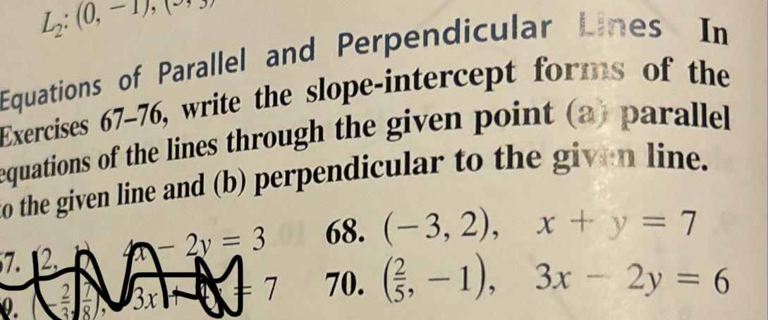 Solved Equations of Parallel and Perpendicular Lines In | Chegg.com