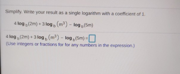 Solved Simplify. Write your result as a single logarithm | Chegg.com