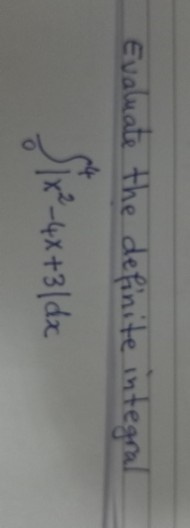 Solved Evaluate the definite integral Sive x-4x+3/dx | Chegg.com