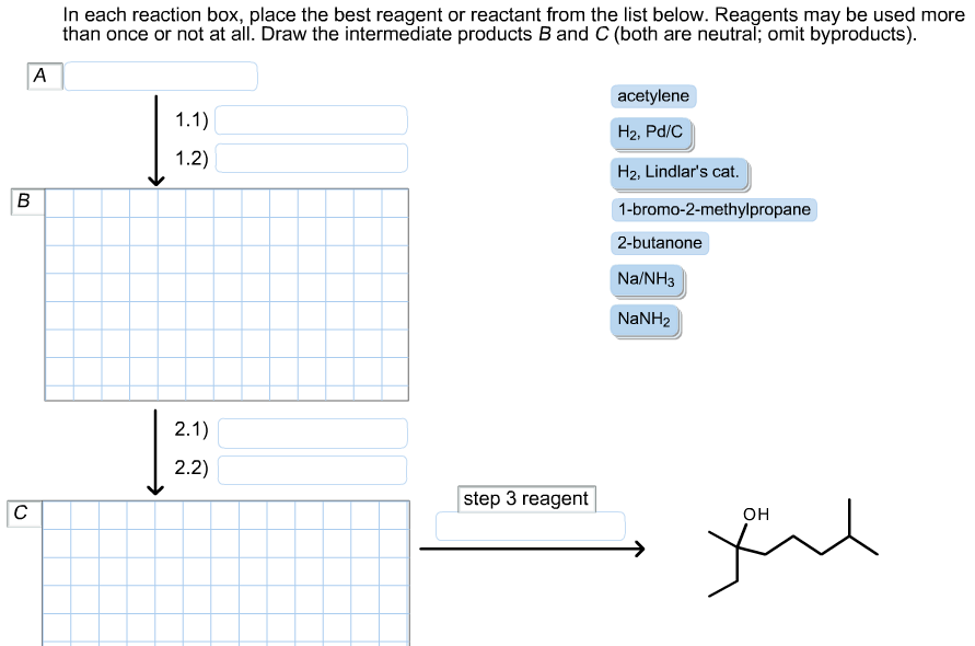 Solved In each reaction box, place the best reagent or | Chegg.com
